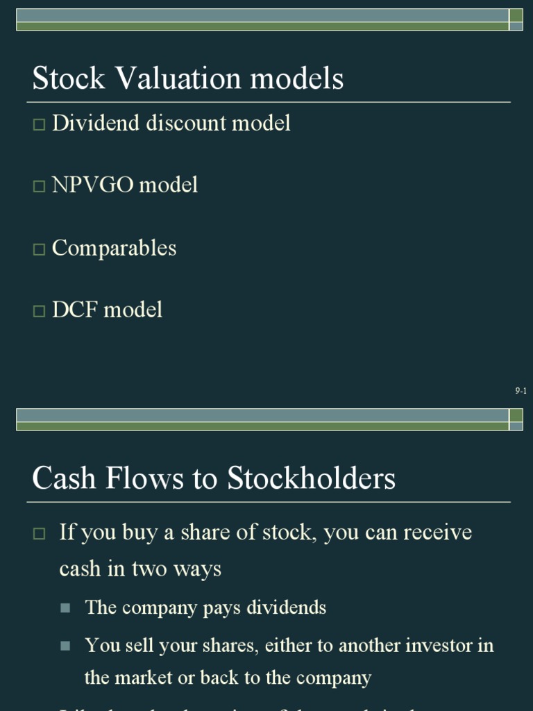 Stock Valuation by 4 Models | PDF | Price–Earnings Ratio | Stocks