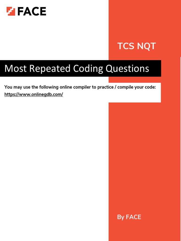 Most Repeated Coding Questions: Tcs NQT | PDF | Computers