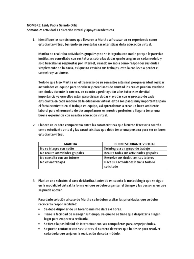 Modulo Introdutorio Semana 2 Educación Virtual y Apoyos Academicos | PDF | Cognición ...