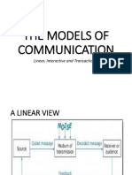 Linear Model of Communication | PDF | Public Speaking | Communication
