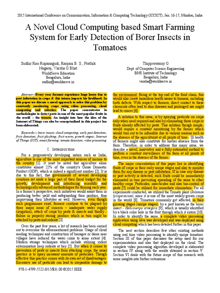 A Novel Cloud Computing Based Smart Farming System For Early Detection of Borer Insects in ...