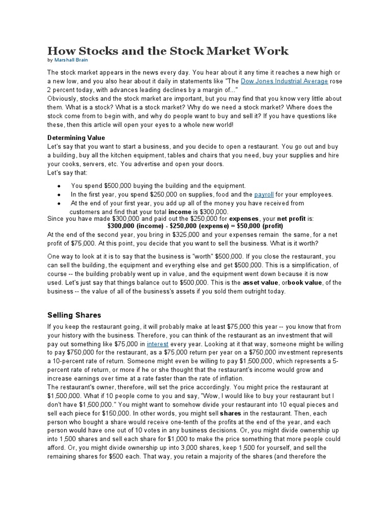 Stock Trading Process Overview | PDF | Stocks | Dividend
