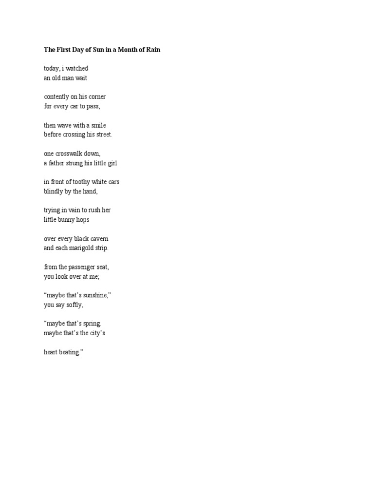 The First Day of Sun | PDF