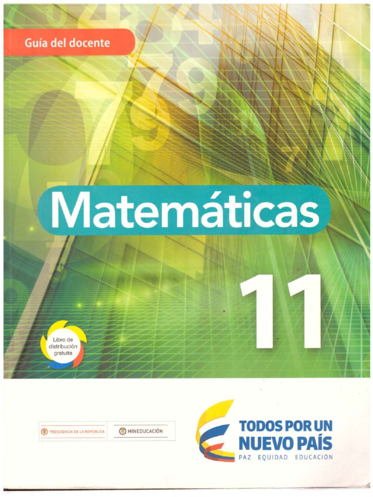 GUIA DOCENTE Libro Matematicas 11 Larousse Gobierno Final Optimizado ...