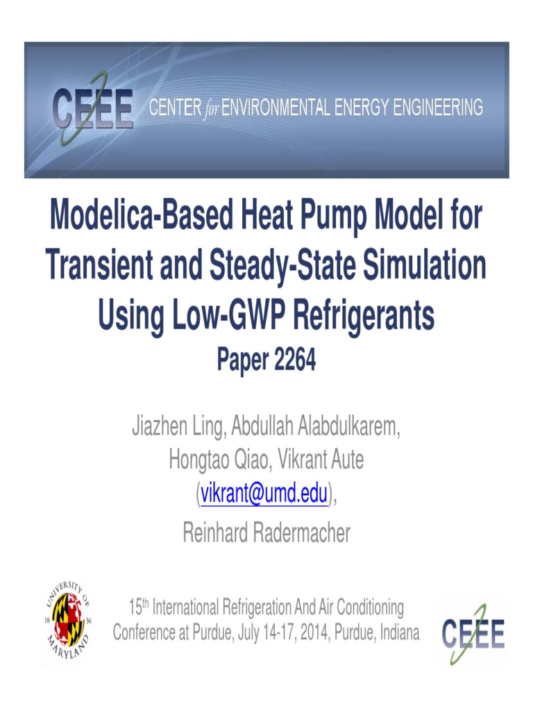 Modelica-Based Heat Pump Model For Transient and Steady-State ...