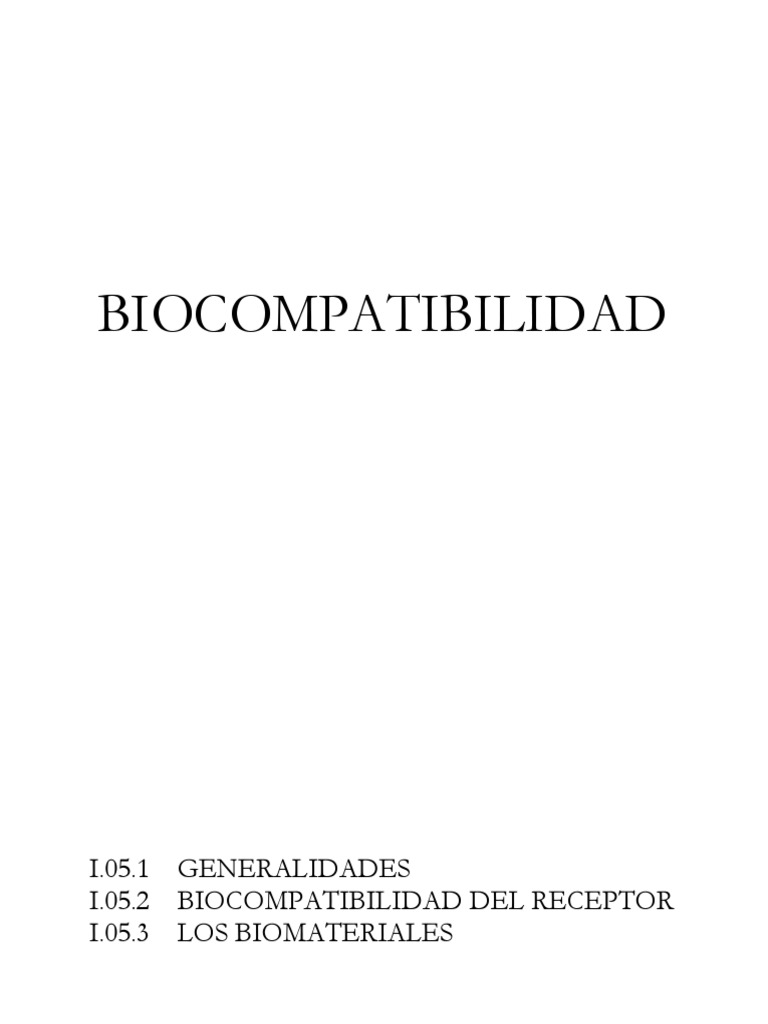 Biocompatibilidad en Implantes | PDF | Biomaterial | Hueso