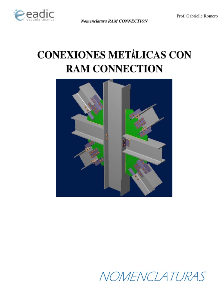 Nomenclatura y tipos de conexiones metálicas RAM | PDF