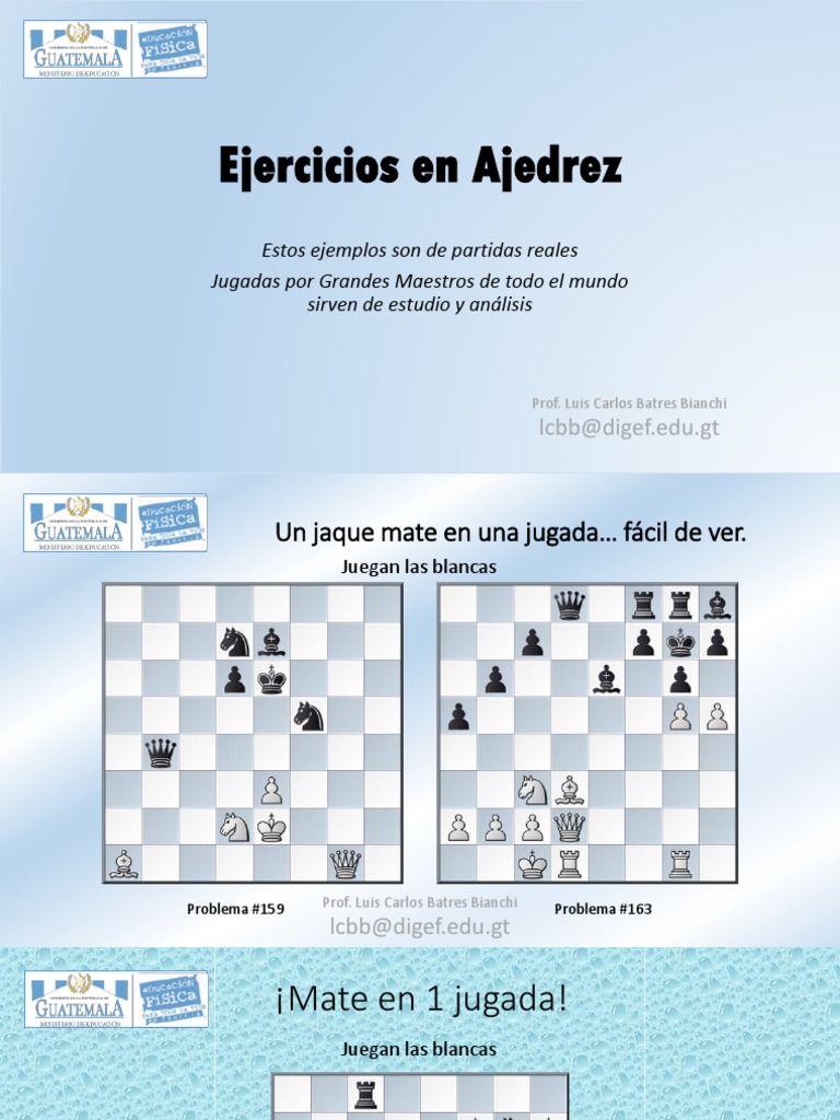 Ejercicios de Ajedrez | PDF