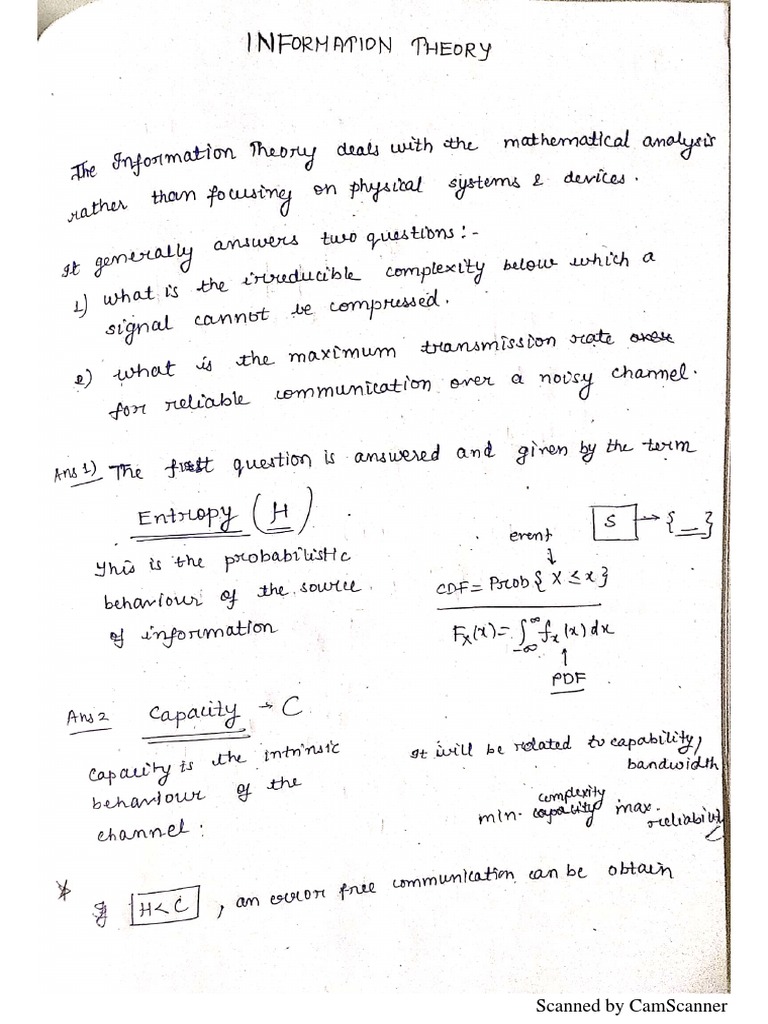 Information Theory | PDF
