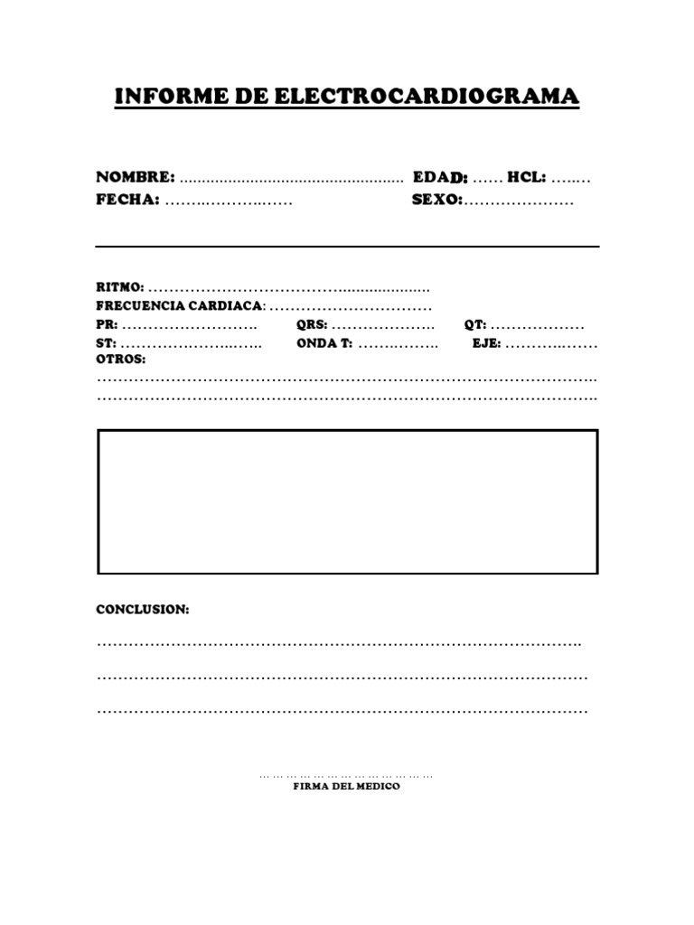 Informe Electrocardiográma | PDF