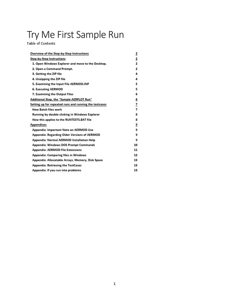 Aermod Sample Run | PDF | Command Line Interface | Directory (Computing)