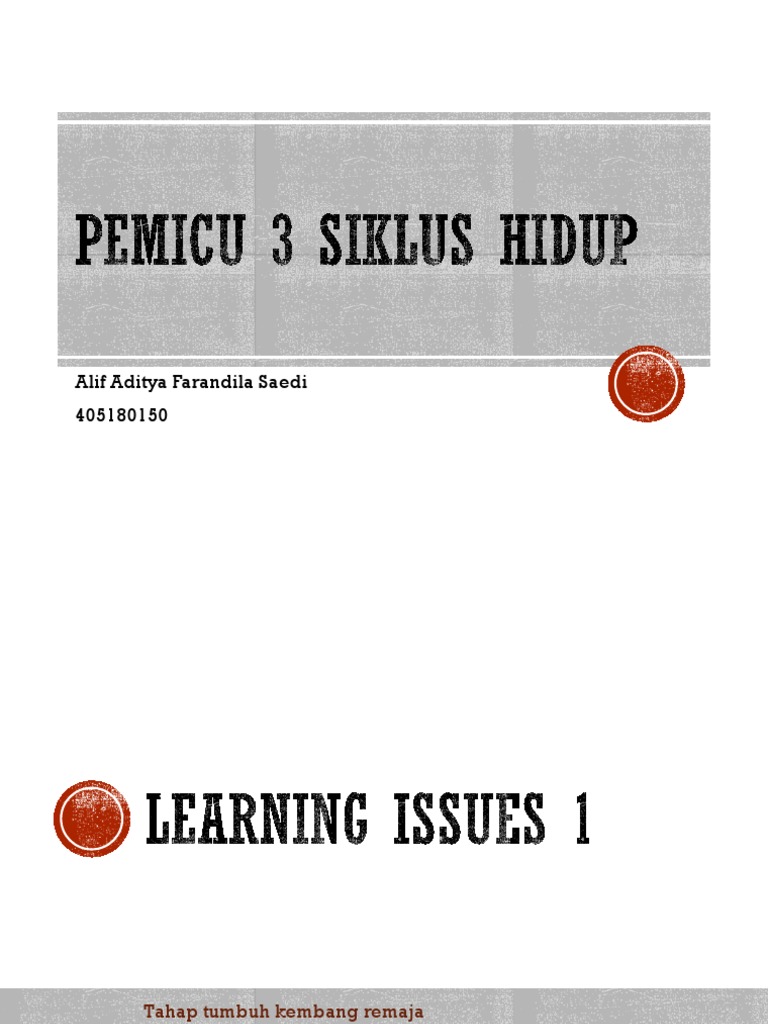 268 - Alif Aditya Pemicu 3 Siklus Hidup | PDF | Pengembangan Diri ...