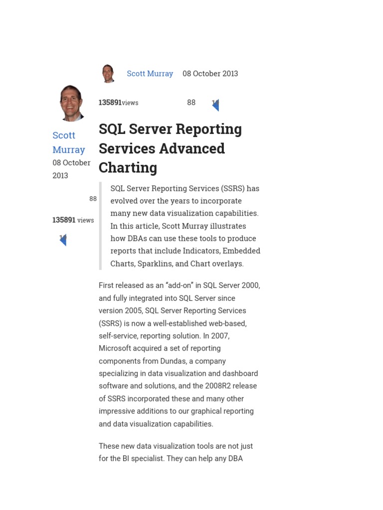 SQL Server Reporting Services Advanced Charting: Scott Murray | PDF ...