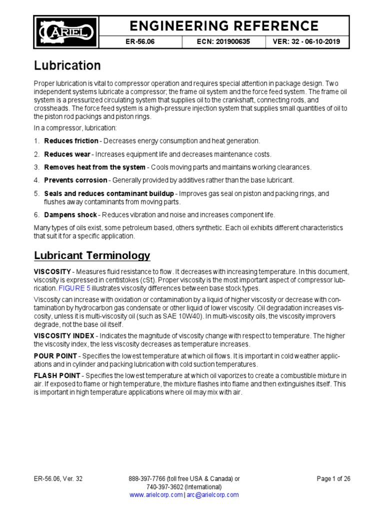 Lubricación Forzada Compresor Ariel | PDF | Valve | Lubricant