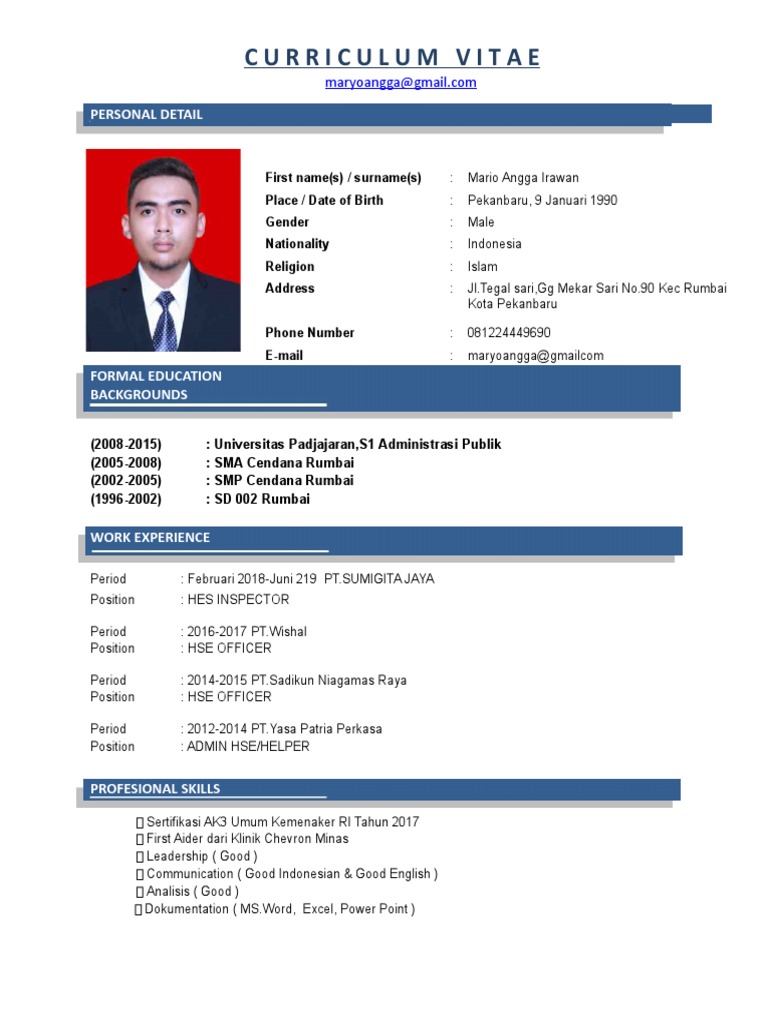 CV Maria Angga | PDF