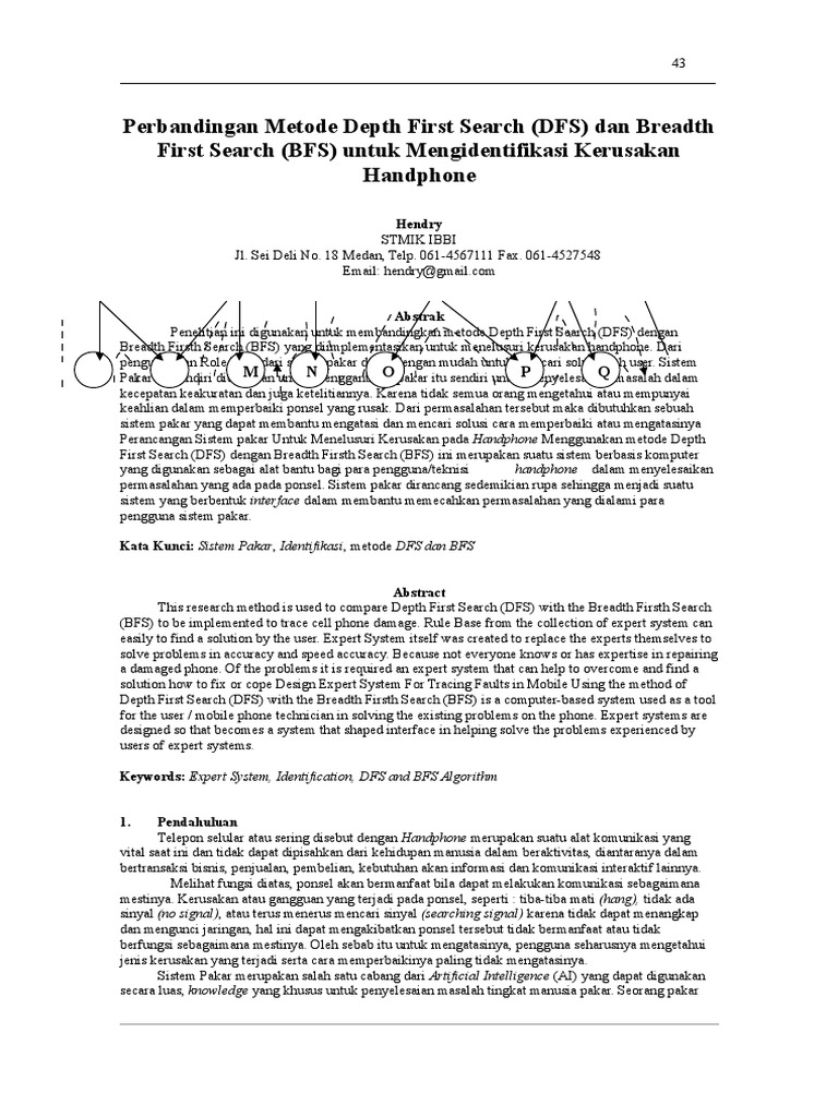 Perbandingan Metode Depth First Search Dfs Dan Breadth First Search Bfs ...