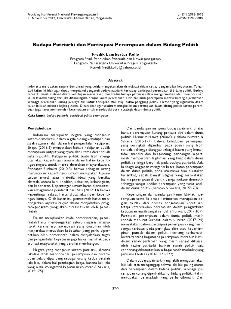 Patriarki & Partisipasi Politik Perempuan | PDF | Ilmu Sosial | Sejarah