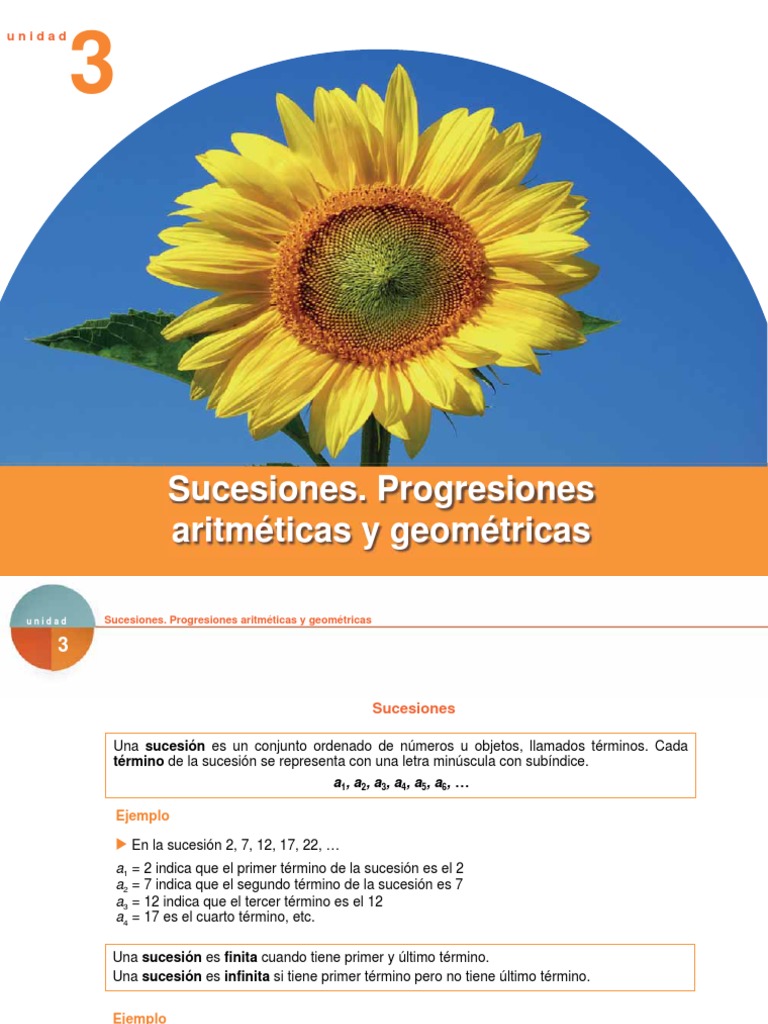 Progresiones Geometricas y Aritmeticas PDF | PDF | Secuencia | infinito