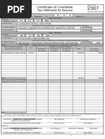 Bir Form 2307 Sample | PDF | Withholding Tax | Corporate Tax