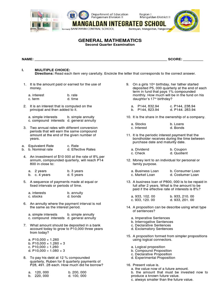 Math | PDF | Present Value | Interest