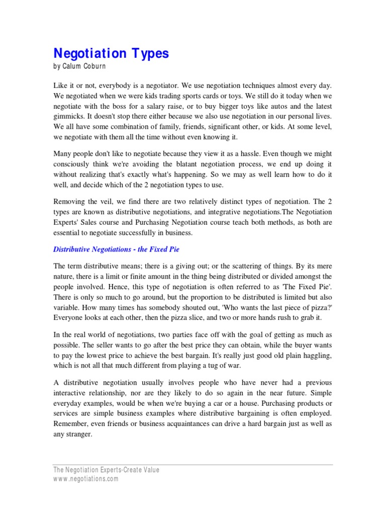 Negotiation Strategies for Everyone | PDF | Bargaining | Negotiation