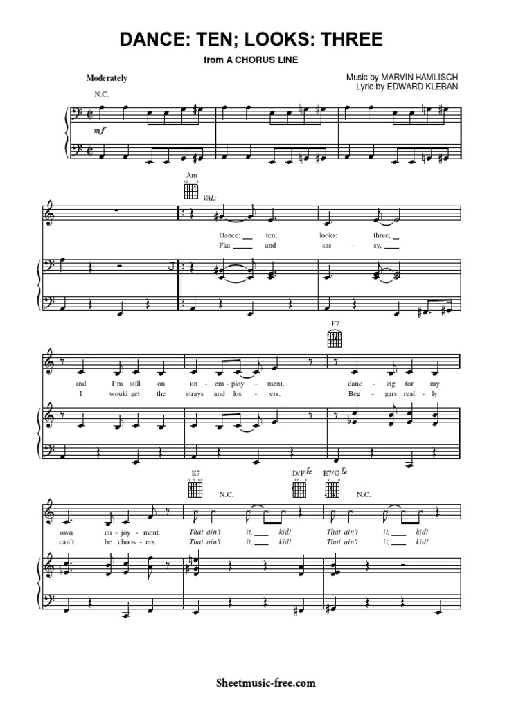 A Chorus Line - Dance 10 Looks 3 | PDF | Leisure