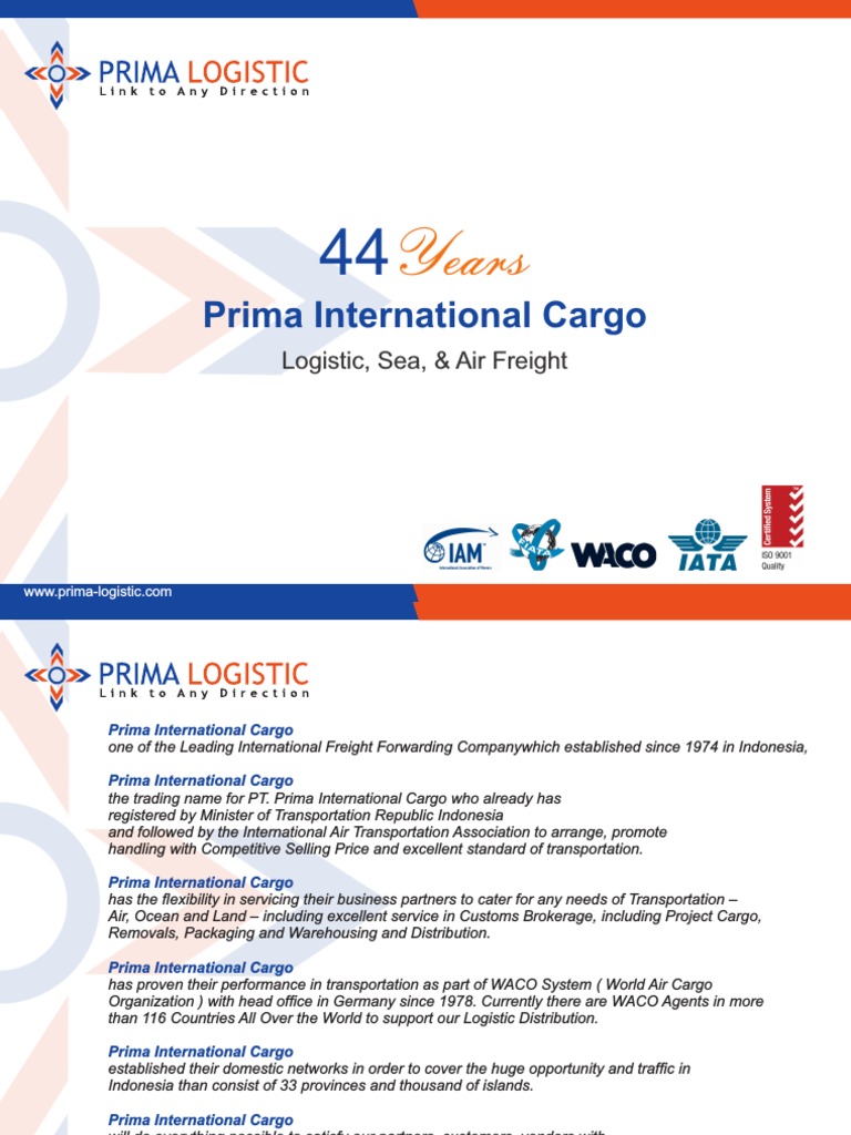 Prima International Cargo: Years | PDF | Cargo | Transport