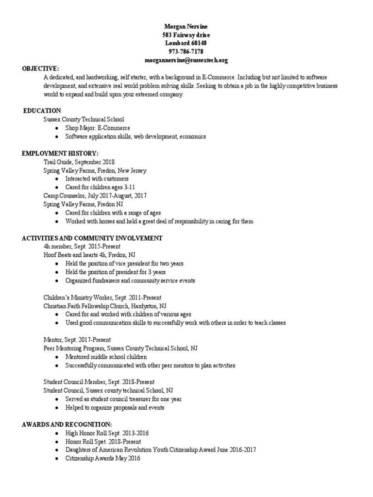 Resume 2019 | PDF | Learning