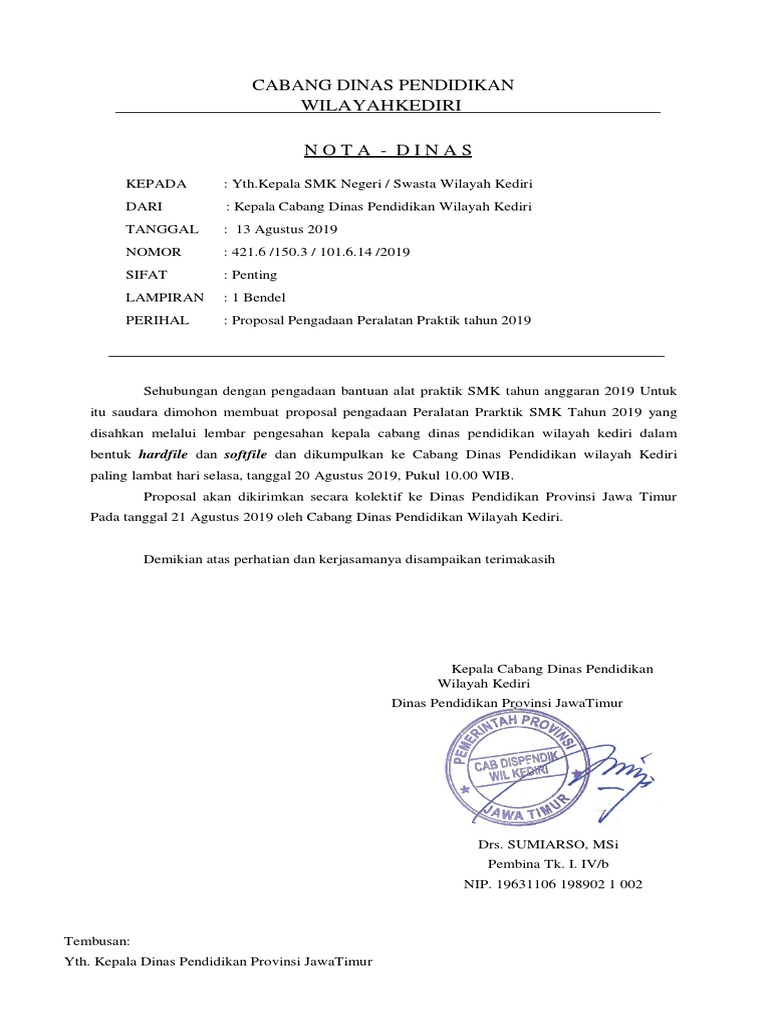 Contoh Nota Dinas | PDF | Karier & Perkembangan