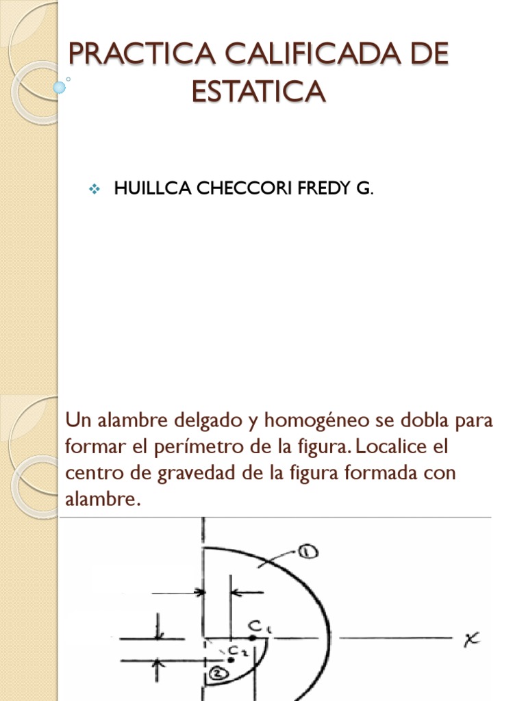 Practica Calificada de Estatica | PDF | Ingeniería mecánica | Ingeniería de Edificación