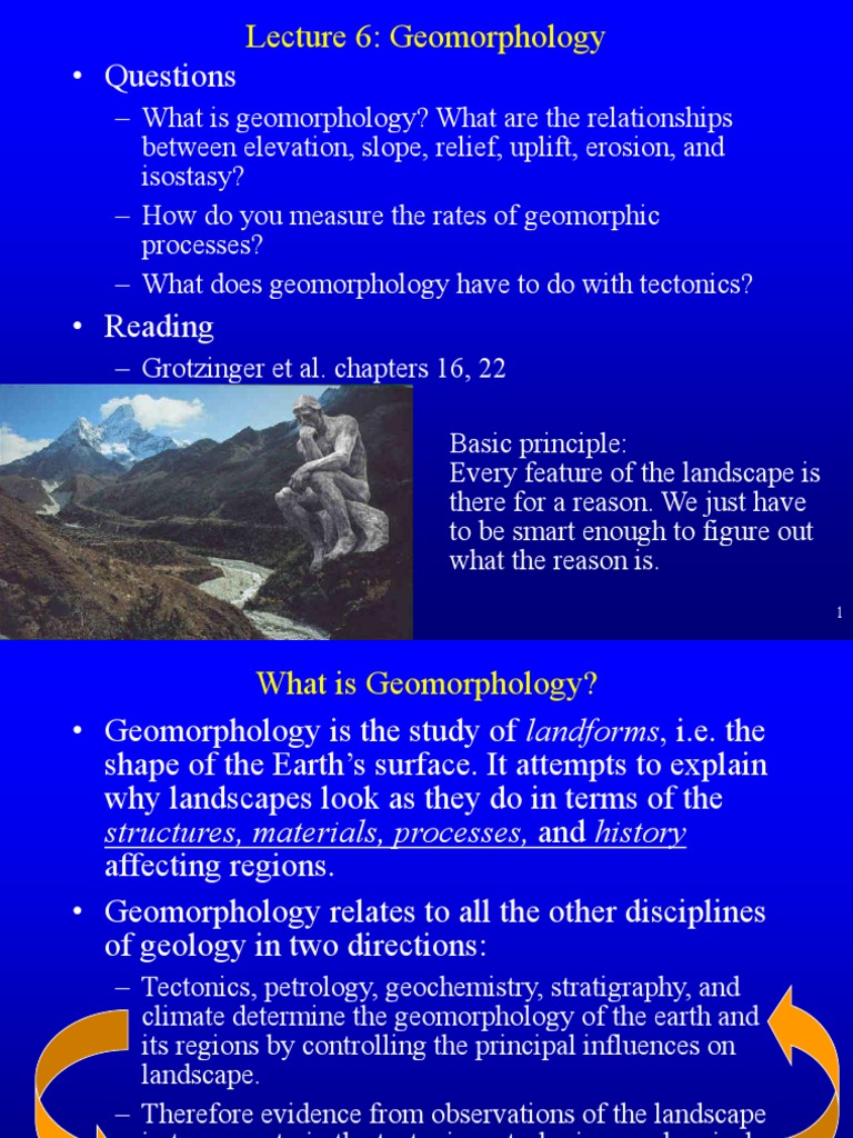 Geology Lecture Notes | PDF | Geomorphology | Erosion