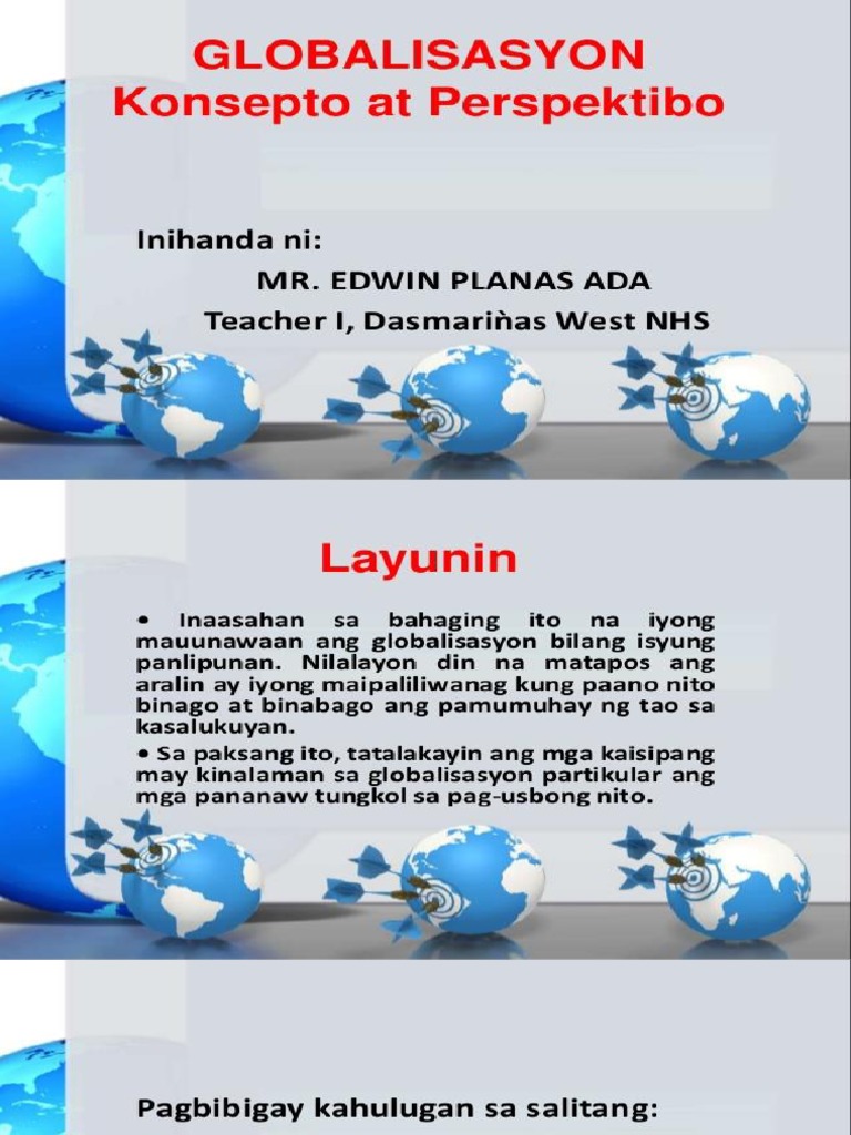 Globalisasyon_ Perspektibo at Konsepto