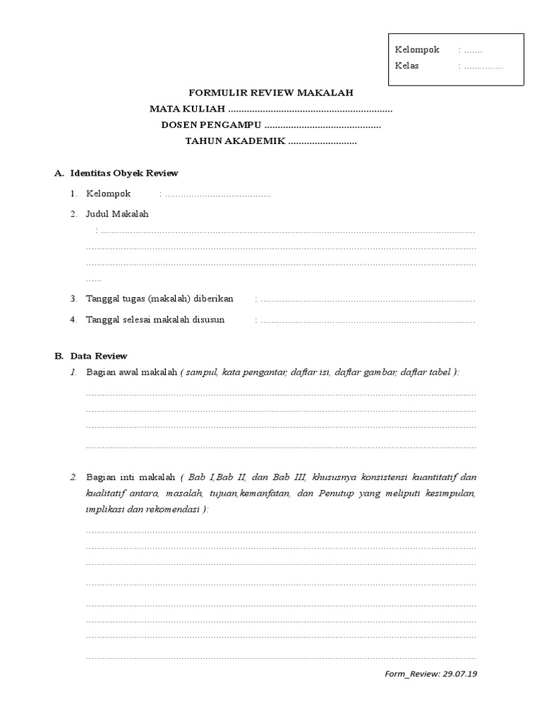 Contoh Review Makalah | PDF