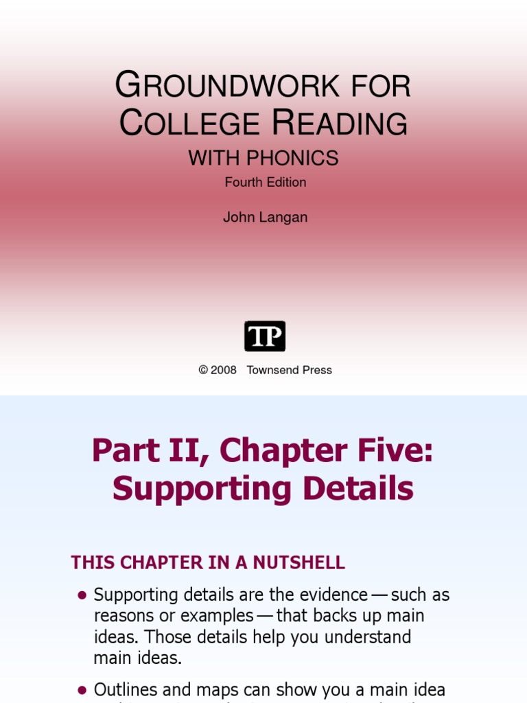Groundwork For College Reading | PDF | Bullying | Meal