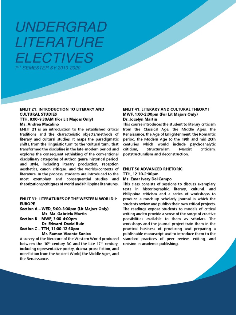 Ateneo Course Offerings en | PDF | Postcolonialism | Cultural Studies