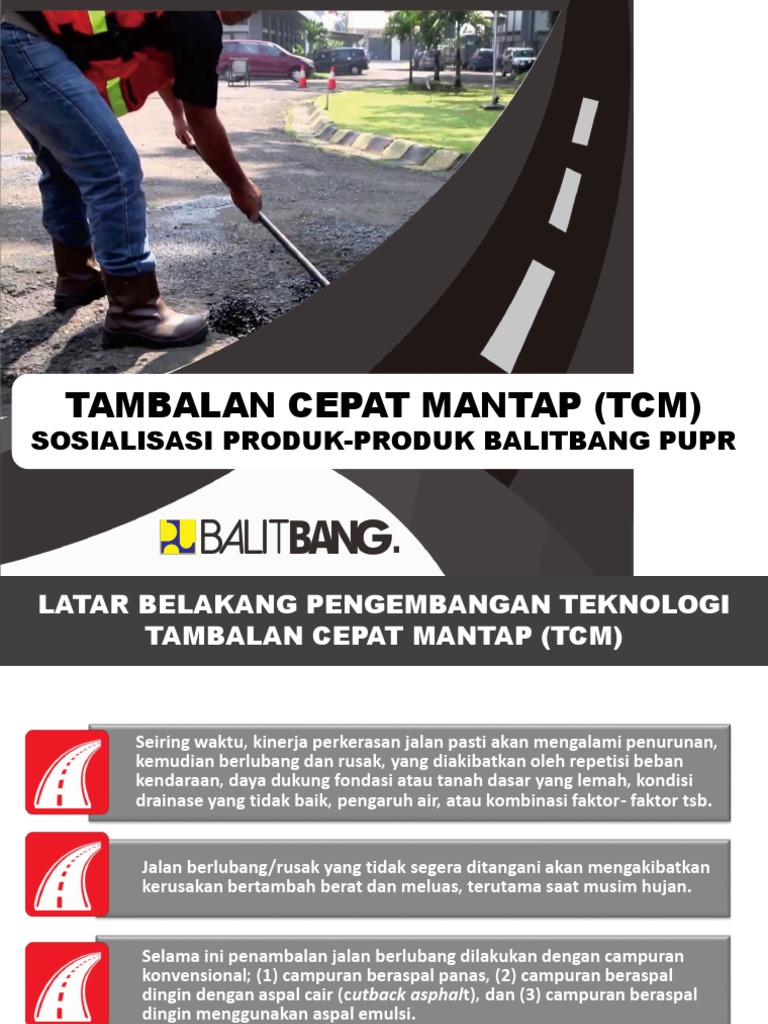 Teknologi TCM untuk Tambalan Jalan | PDF