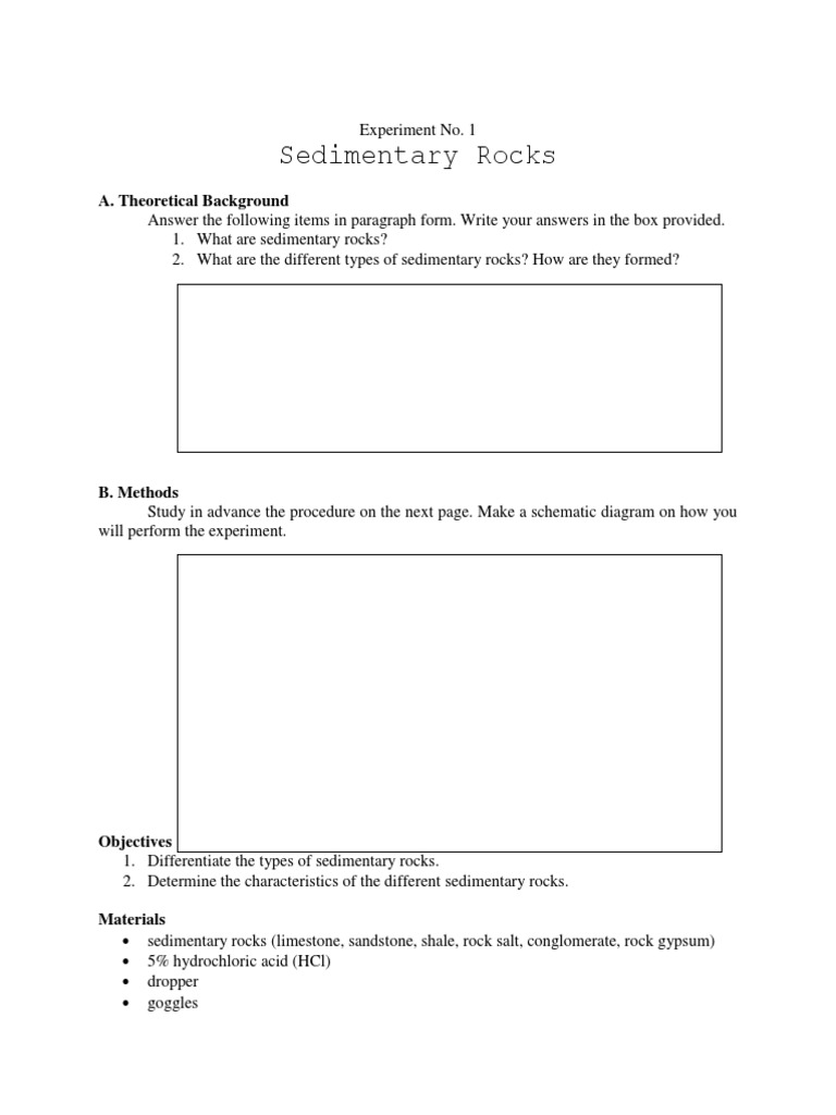 Earth Science Activity | PDF | Sedimentary Rock | Rock (Geology)