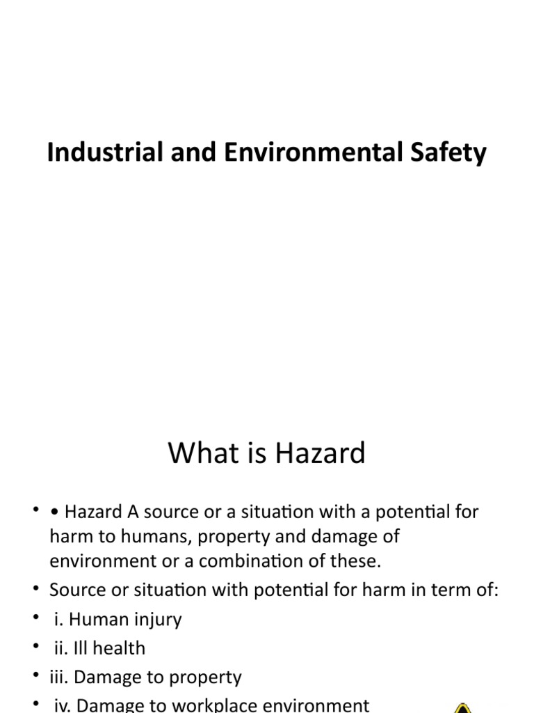 Industrial and Environmental Safety Lec 1 | PDF | Dangerous Goods | Hazards