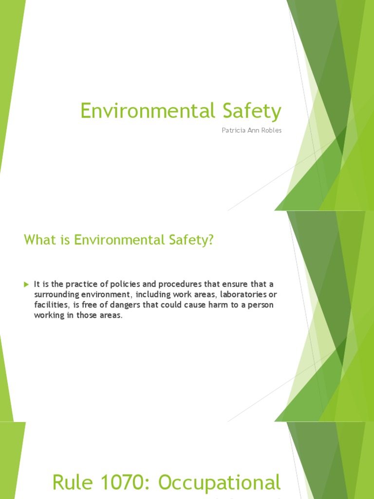 Environmental Safety: Patricia Ann Robles | PDF | Noise | Occupational ...