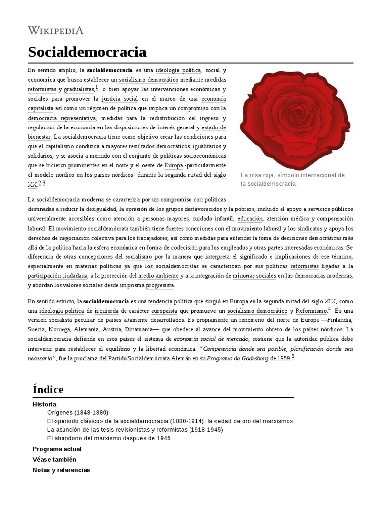 Social Democracia | PDF | Democracia social | Formas de gobierno