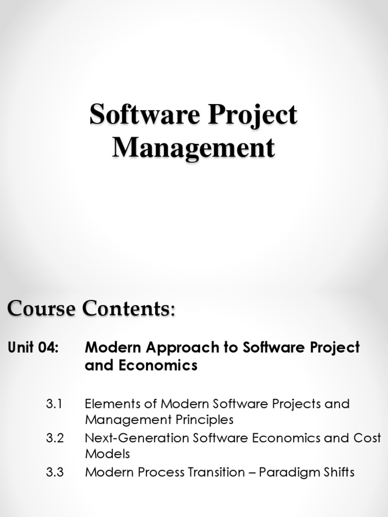 Next-Gen Software Economics in SPM | PDF | Project Management ...