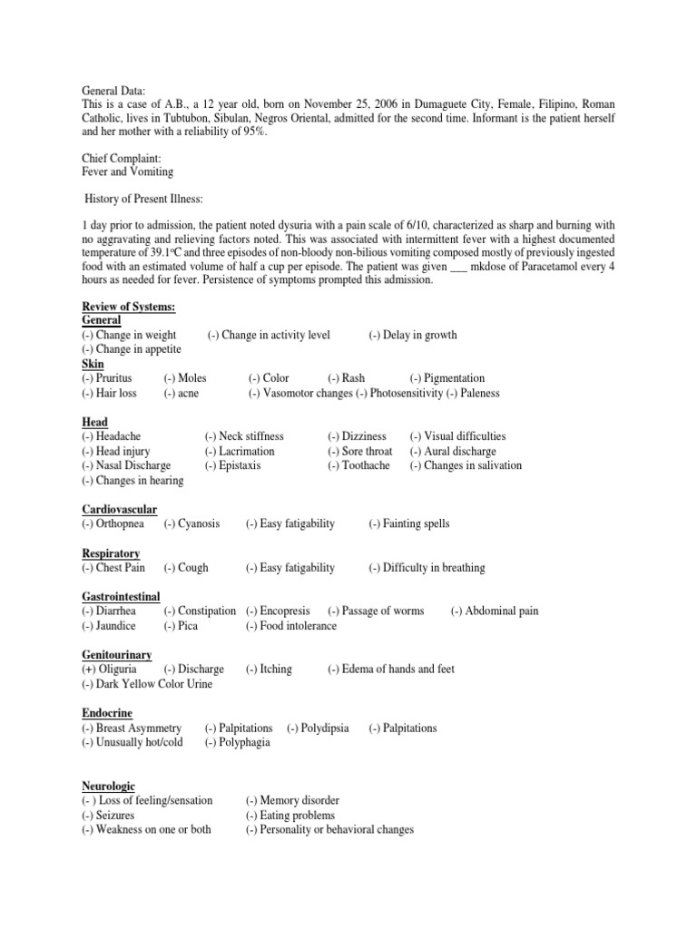Review of Systems: General | PDF | Menstruation | Medicine