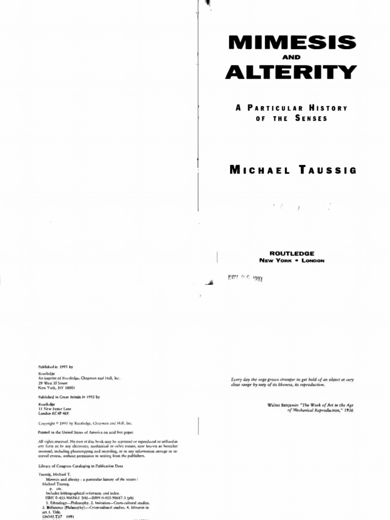 Mimesis and Alterity Overview | PDF