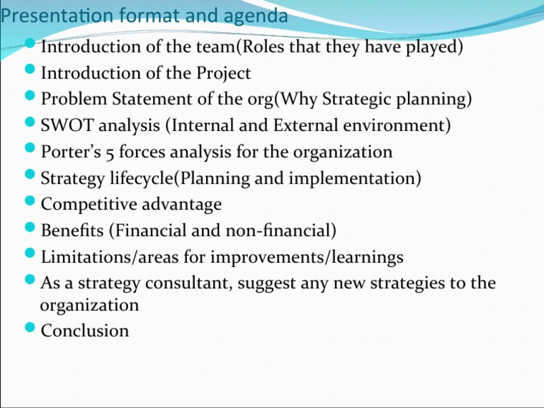 SM Project Presentation Format | PDF