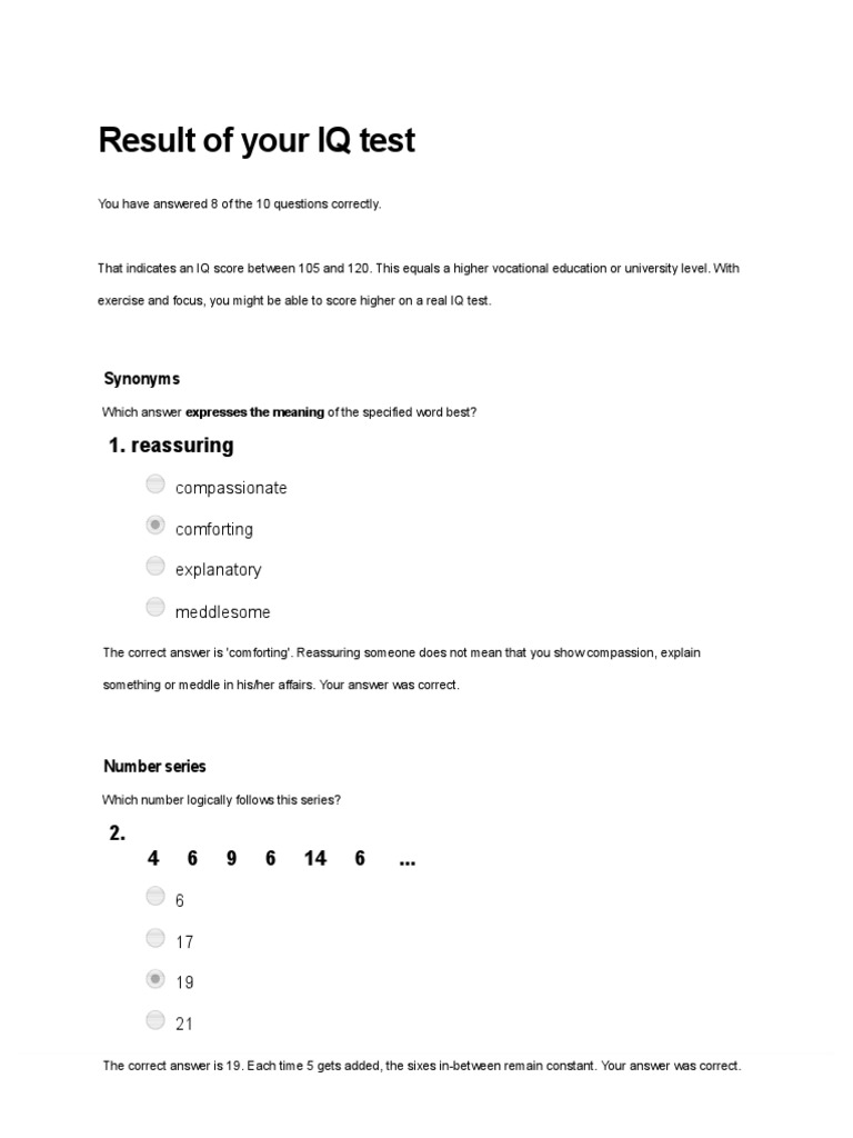 IQ Test. | Intelligence Quotient | Intelligence