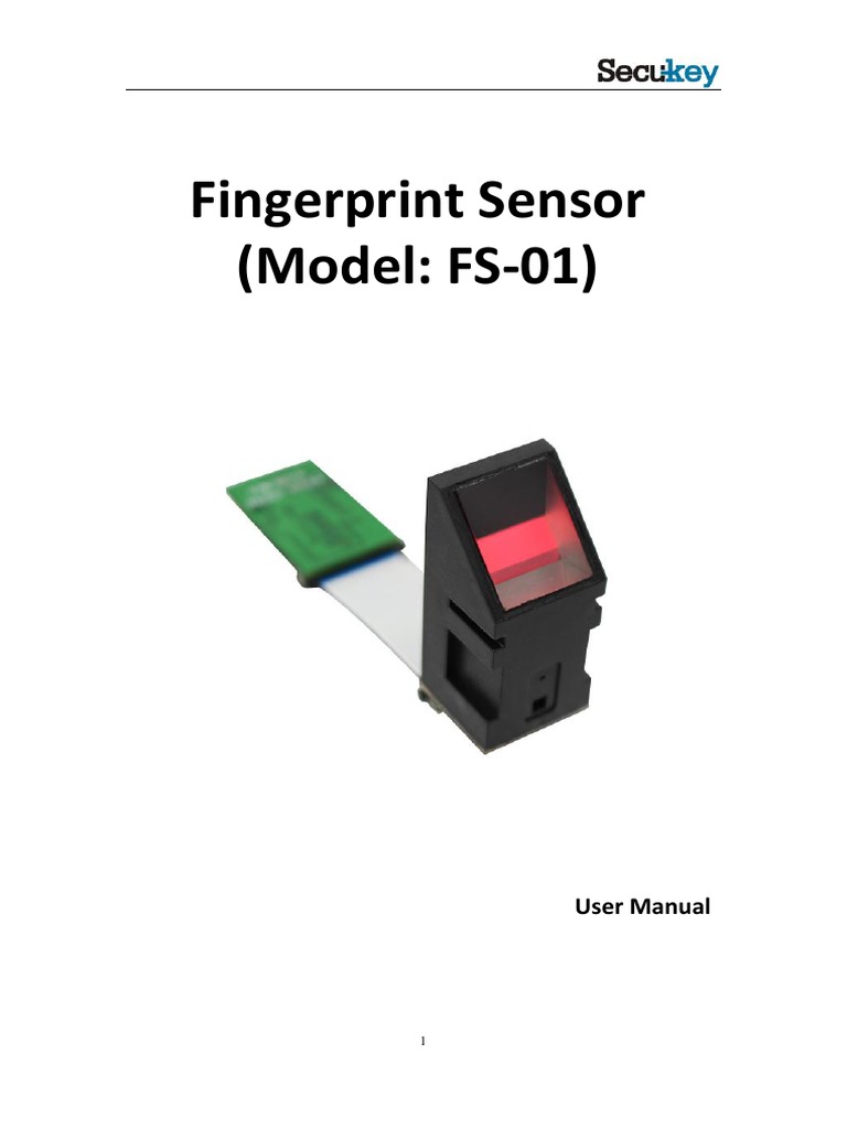 FS-01 Fingerprint Sensor Manual Download | PDF | Byte | Fingerprint