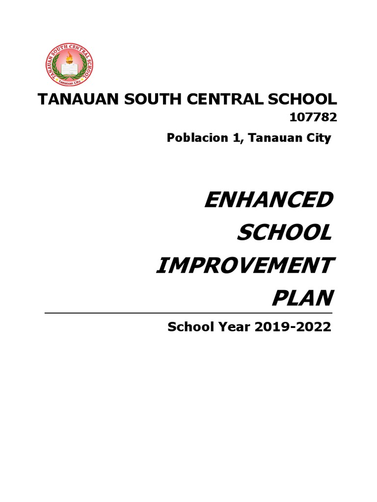 Enhanced School Improvement Plan: Tanauan South Central School | PDF ...