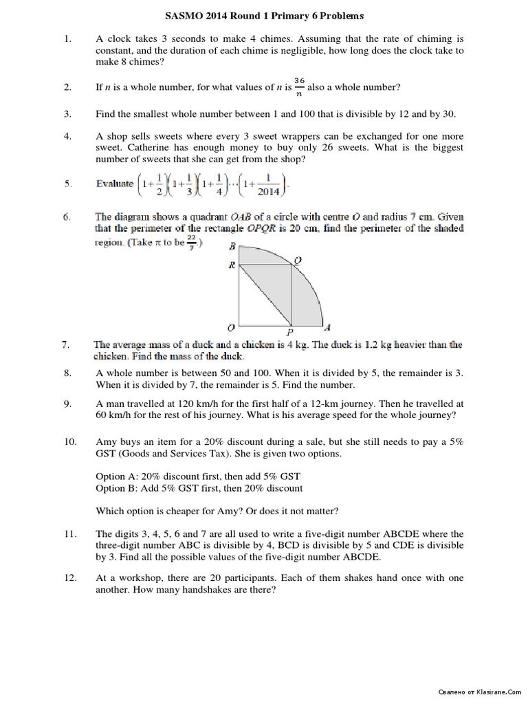 Math Olympiad | PDF | Business | Teaching Mathematics