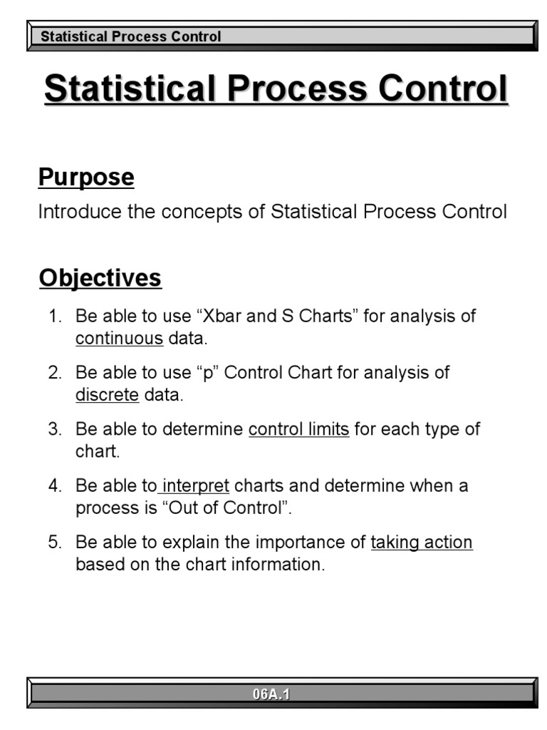 SPC Train | PDF | Standard Deviation | Statistics