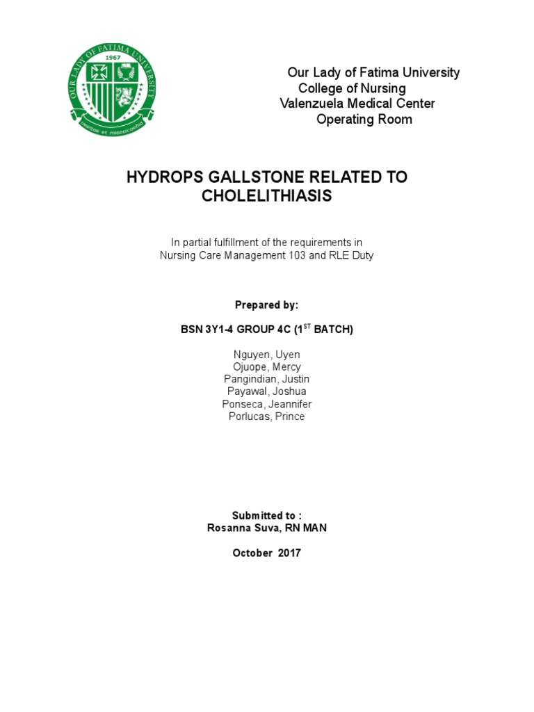 Cholelithiasis Case Study | PDF | Gallbladder | Gastroenterology